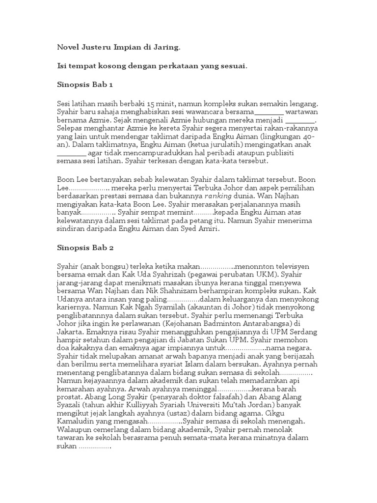 Latihan Novel T3 | PDF