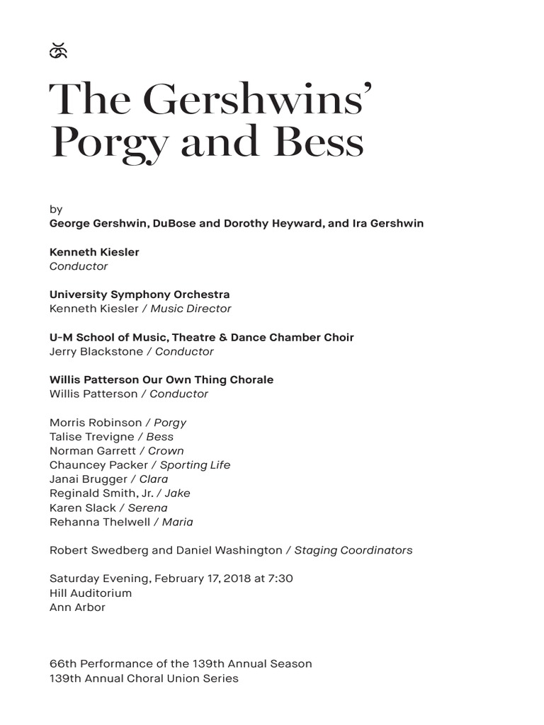 0043 0344 Porgy and Bess Program Book Single Pgs 180208 | PDF ...