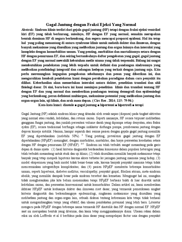 Gagal Jantung DNG Fraksi Ejeksi Normal | PDF