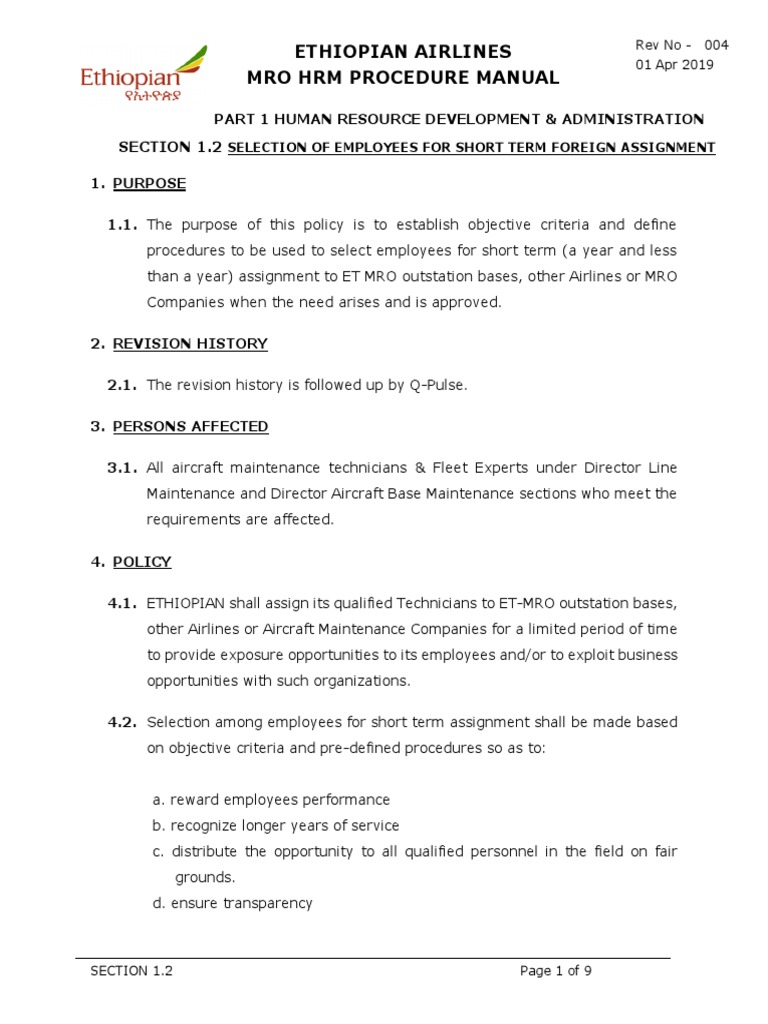 1.2 Selection of Employees For Short Term Assignment PDF | PDF | Human ...