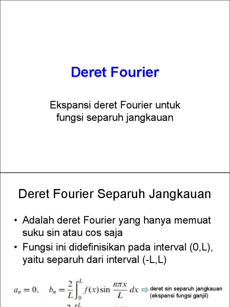 Ekspansi Deret Fourier Separuh Jangkauan | PDF