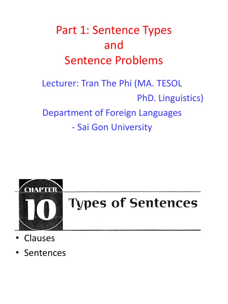 Types of Sentences and Clauses Explained | PDF | Sentence (Linguistics ...
