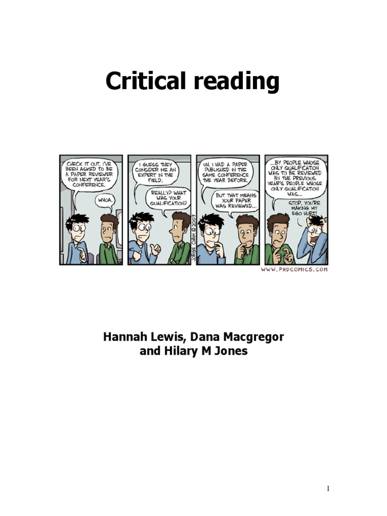 Steps to Effective Critical Reading | PDF | Experiment | Critical Thinking