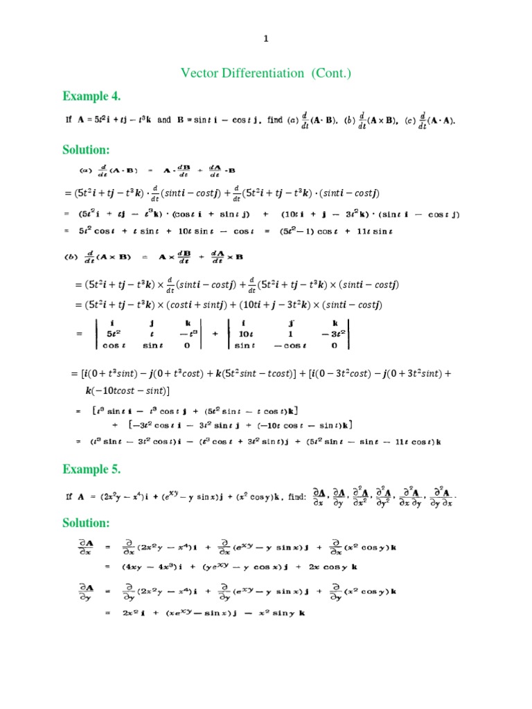 Vector Differentiation Part-2 | PDF