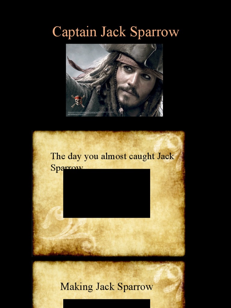Describing Comparing Captain Jack Sparrow Activities Promoting ...