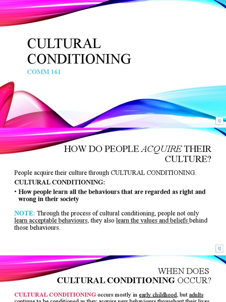 COMM 161 - CULTURAL CONDITIONING With Audio | PDF | Imitation | Behavior