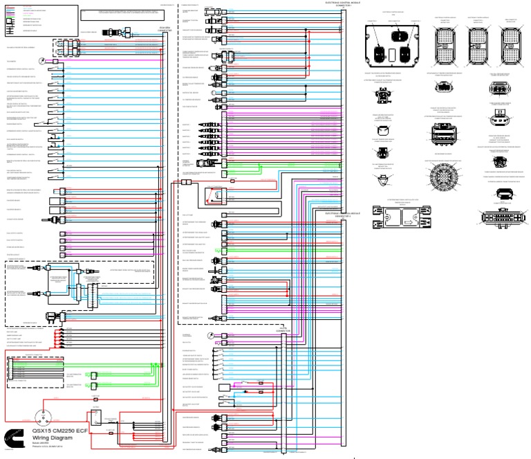 QSX15 CM2250 ECM Wiring Diagram | PDF | Fuel Injection | Turbocharger