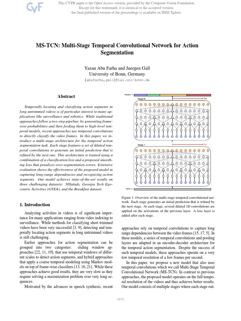 Abu Farha MS-TCN Multi-Stage Temporal Convolutional Network For Action Segmentation CVPR 2019 ...
