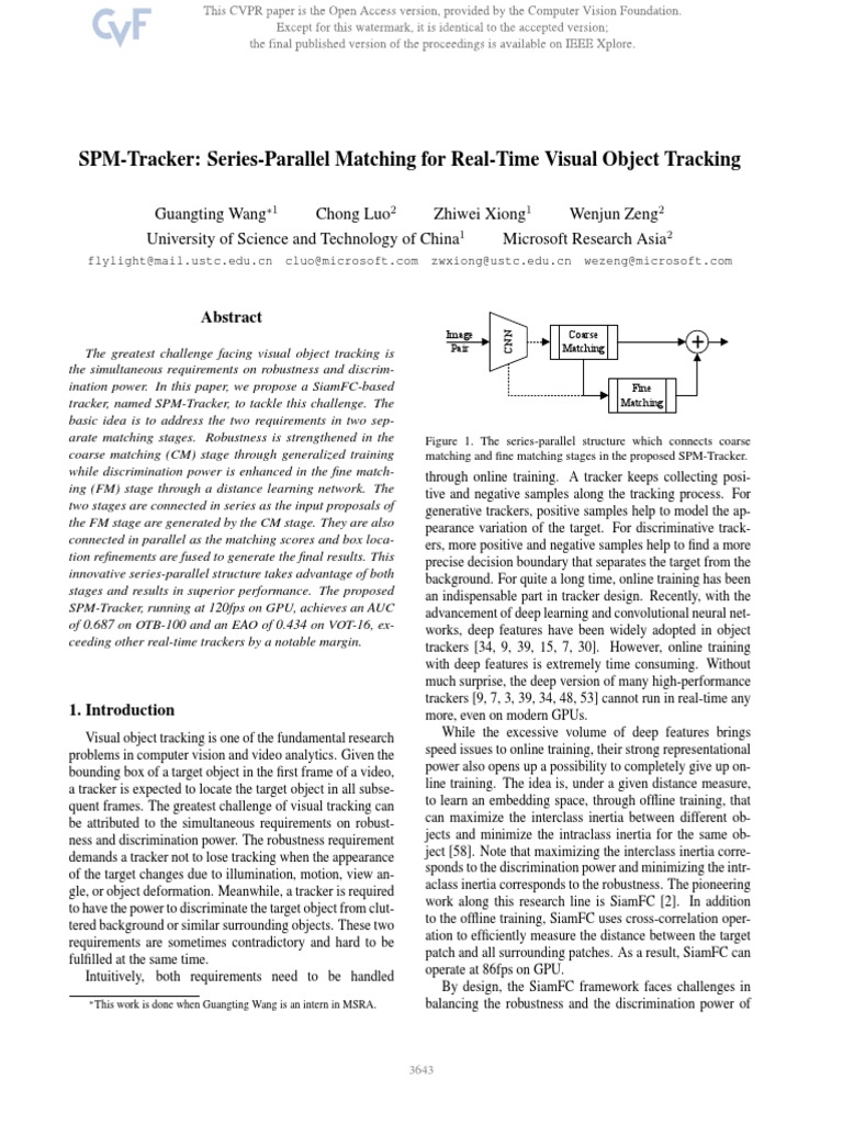 Wang SPM-Tracker Series-Parallel Matching For Real-Time Visual Object ...