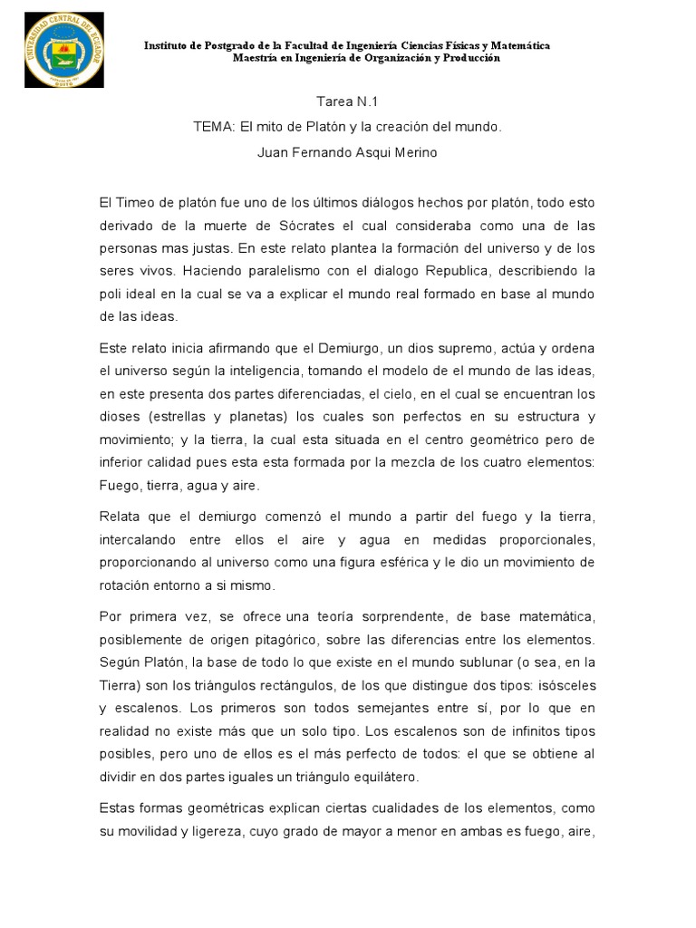 Timeo | PDF | Platón | Science