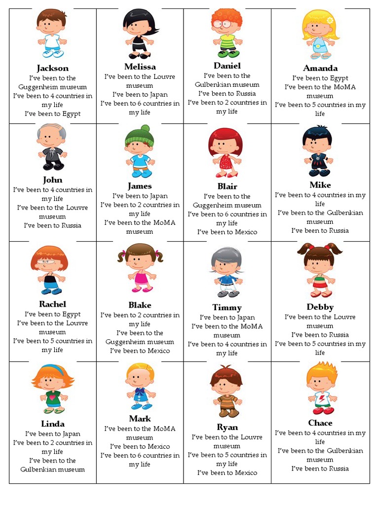 Game - Guess Who Present Perfect Edition | PDF | Library And Museum