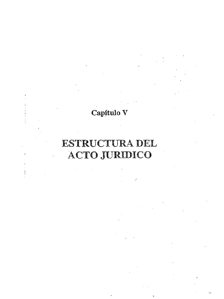 Acto Juridico Fernando Vidal Capitulo 5 | PDF | Conceptos legales ...