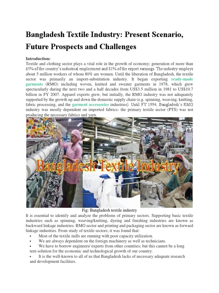 Scenario of Textile Industry in Bangladesh | PDF | Textiles | Weaving