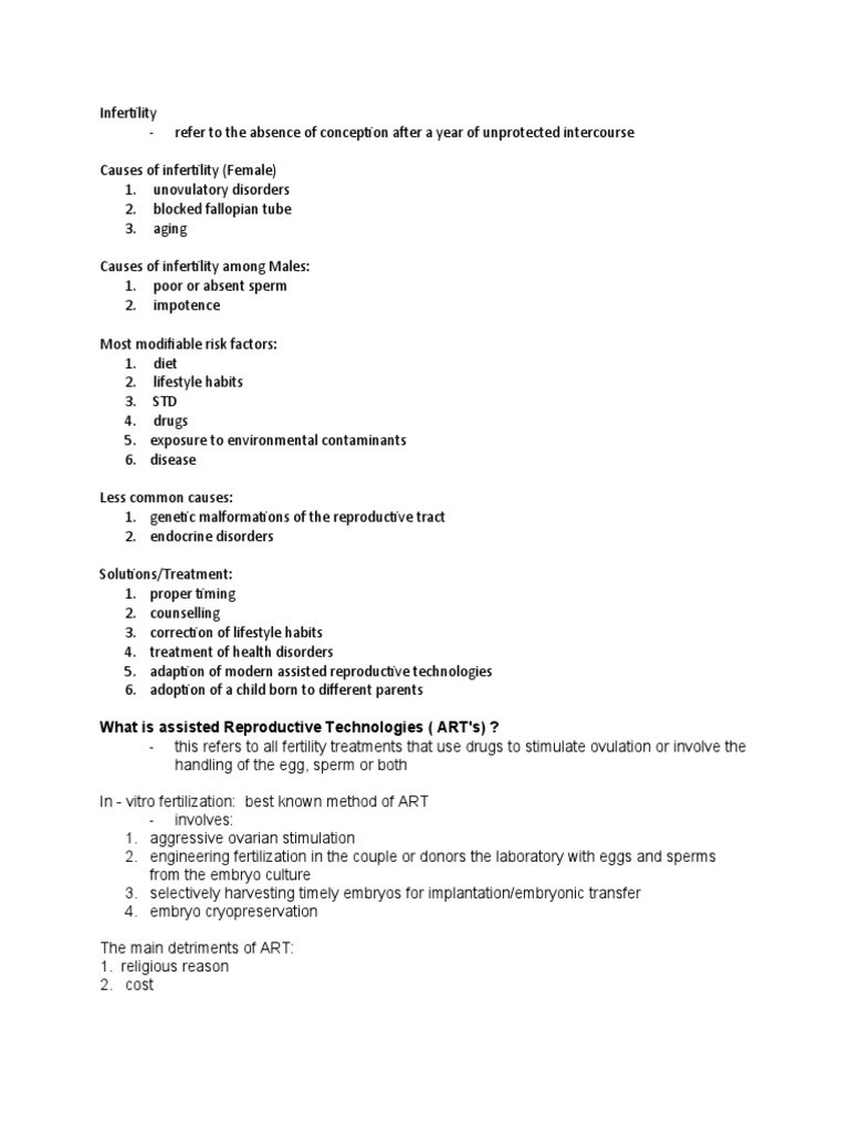 What Is Assisted Reproductive Technologies (ART's) ? | PDF