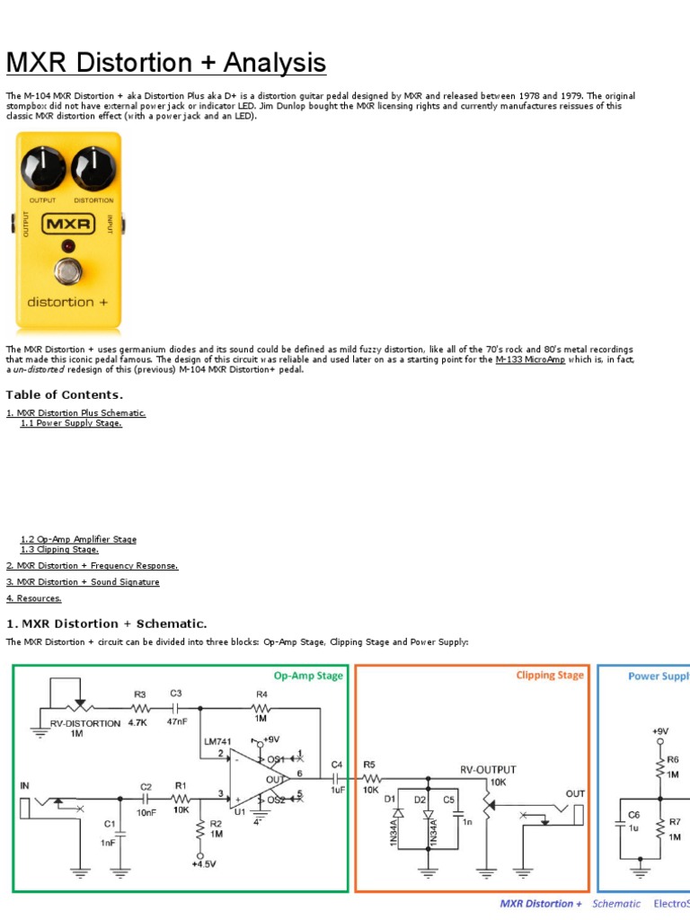 MXR Distortion | PDF | Operational Amplifier | Amplifier