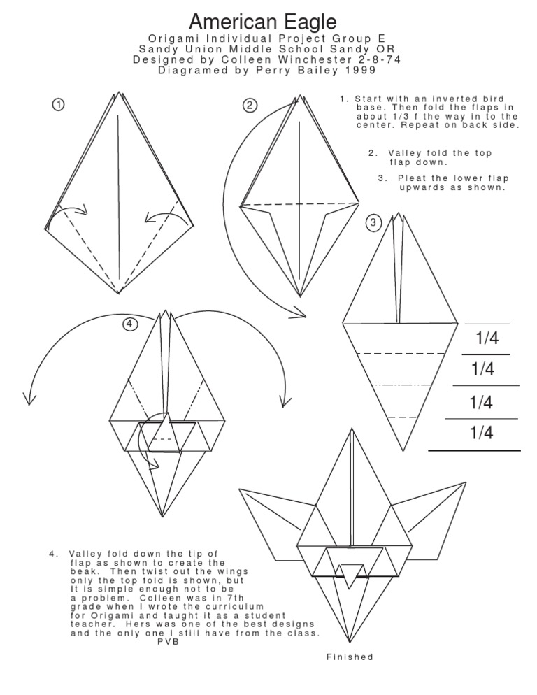 origami-american-eagle | Paper Folding | Learning