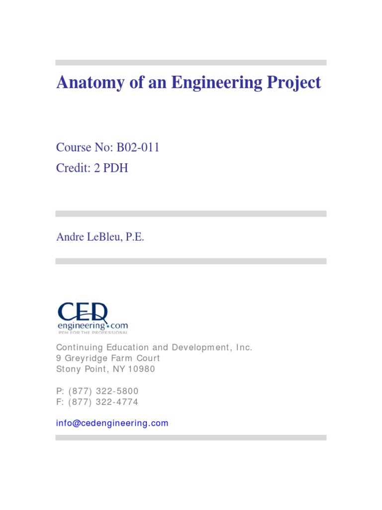 Anatomy of An Engineering Project | PDF | Reliability Engineering | Specification (Technical ...