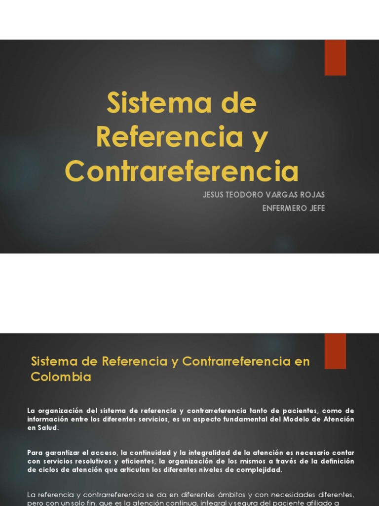 Sistema de Referencia y Contrareferencia PDF | Descargar gratis PDF | Calidad (comercial) | Colombia
