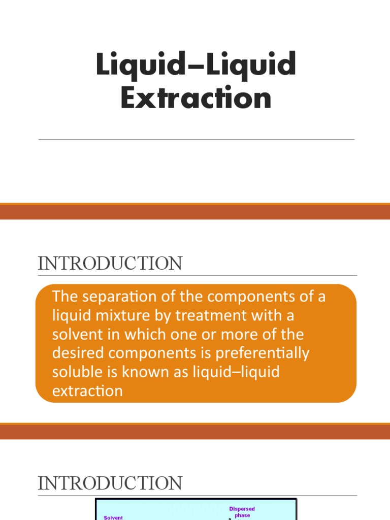Liquid Liquid Extraction | PDF | Distillation | Phase (Matter)