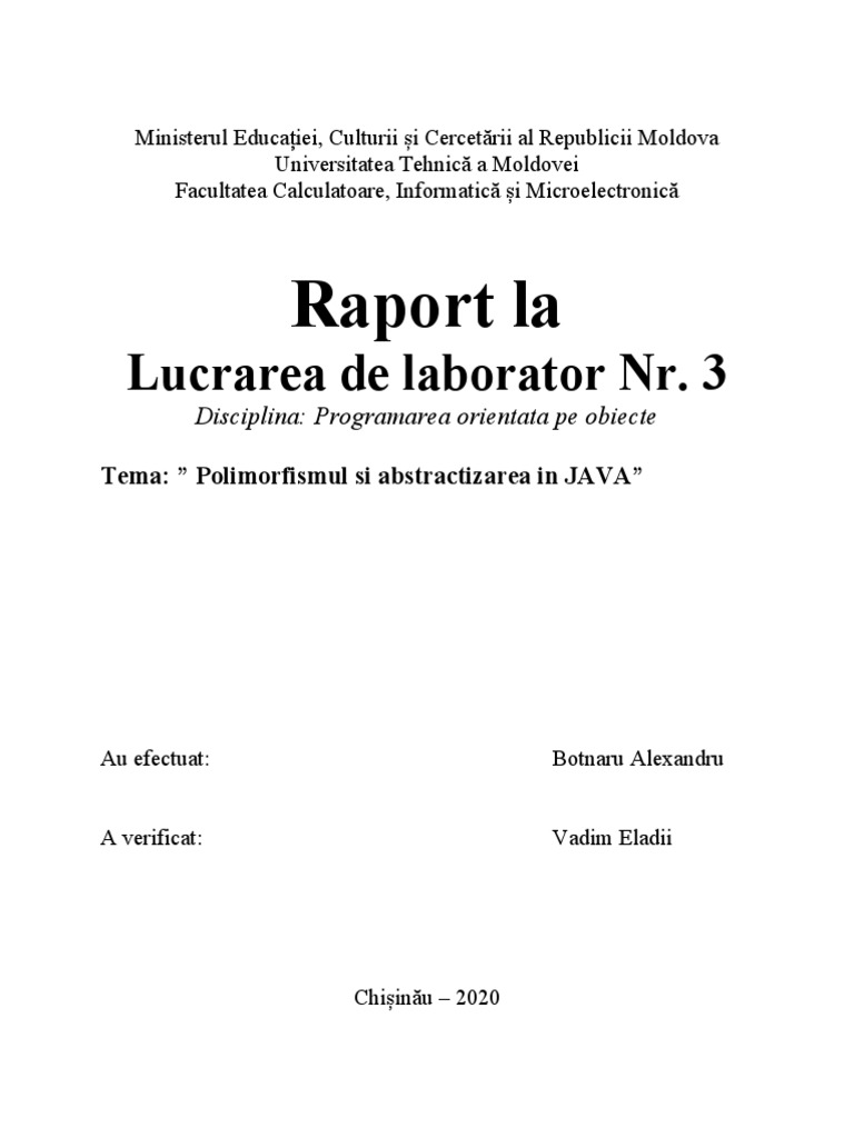 Lucrarea de Laborator Nr. 3: Raport La | PDF | Subroutine | Mathematical Structures