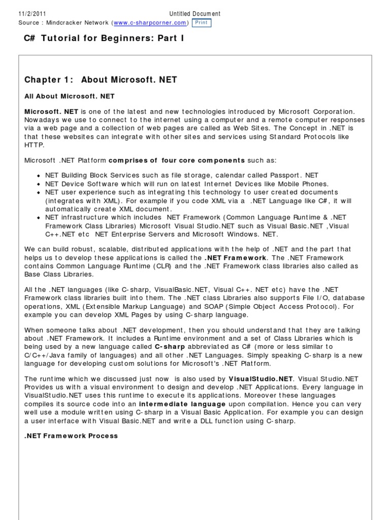c-tutorial-for-beginners-part-i-chapter-1-about-microsoft-net