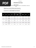 Sublimation Size Chart | PDF | Clothing | Fashion