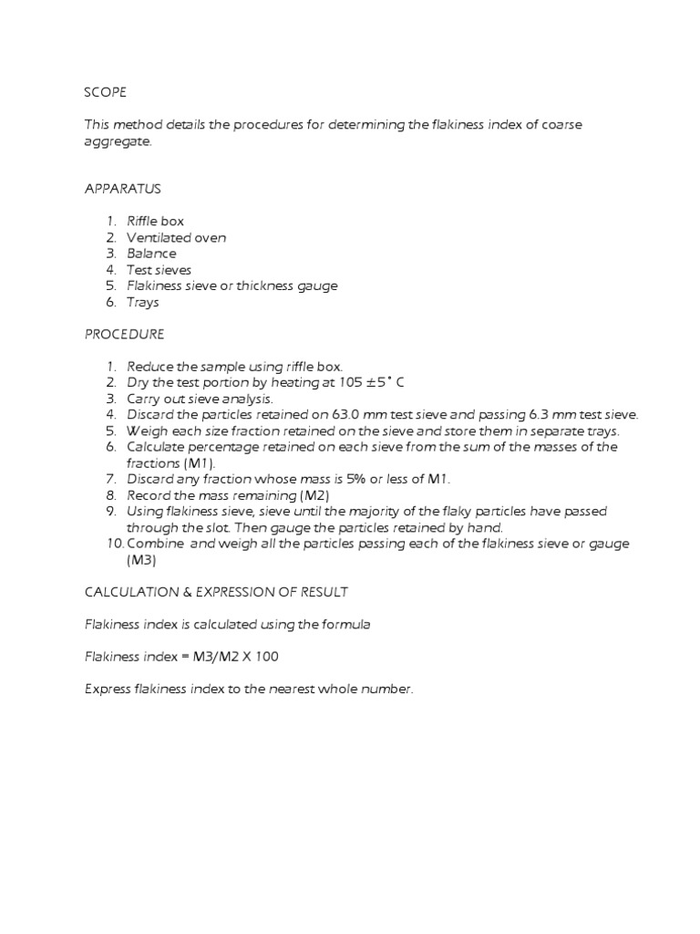 Flakiness Index | PDF | Science & Mathematics