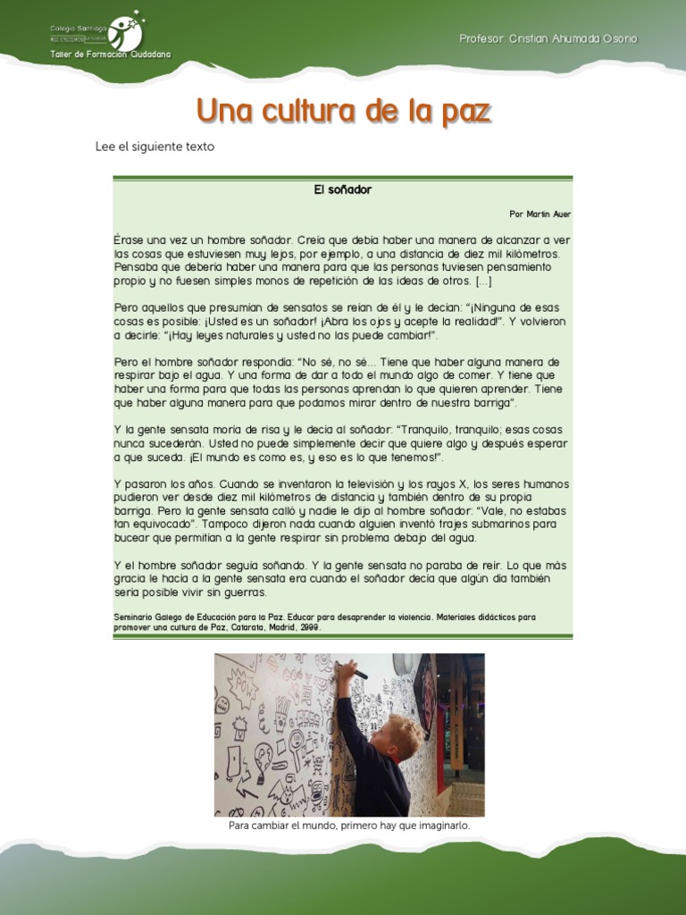 Una Cultura De La Paz Pdf Pdf Paz Violencia