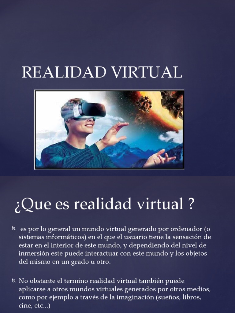 Introducción a la Realidad Virtual | PDF | Realidad virtual ...