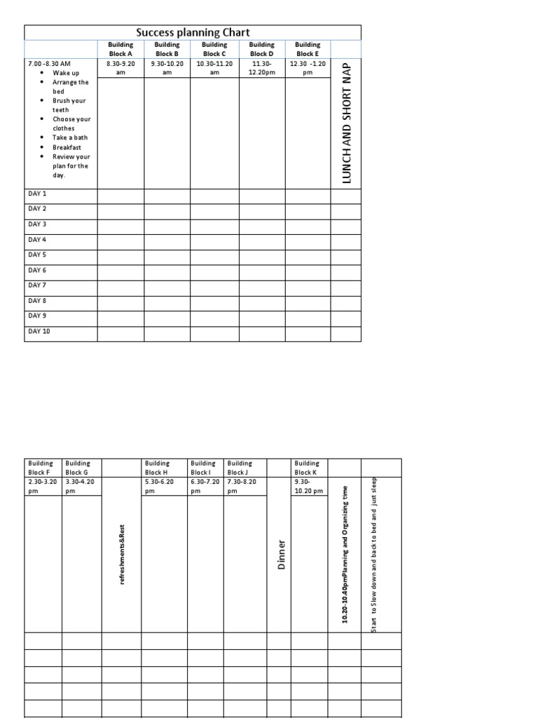 Success Planning Chart | PDF