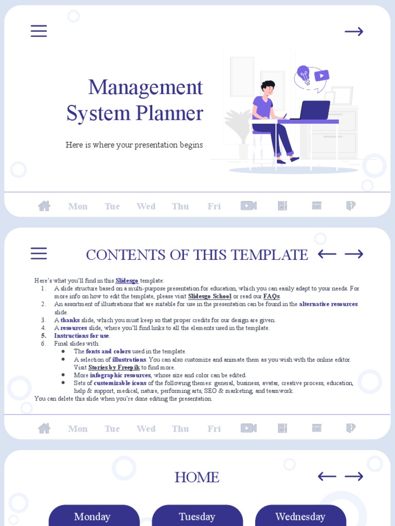 Management System Planner by Slidesgo | PDF | Planets | Jupiter
