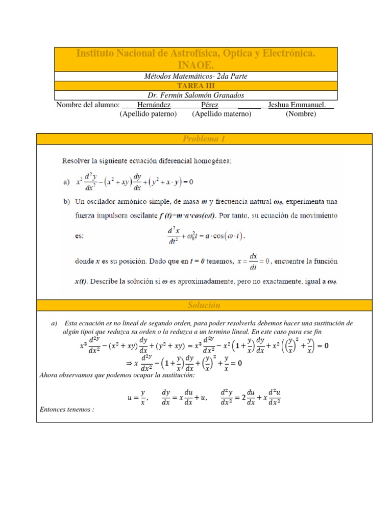 Ecuaciones Diferenciales Problemas Resueltos | PDF | Relación de recurrencia | Ecuaciones