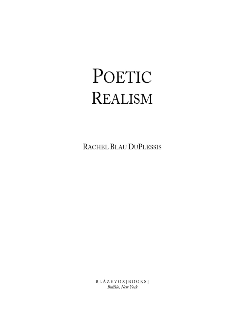 Poetic Realism by Rachel Blau DuPlessis Book Preview | Download Free ...