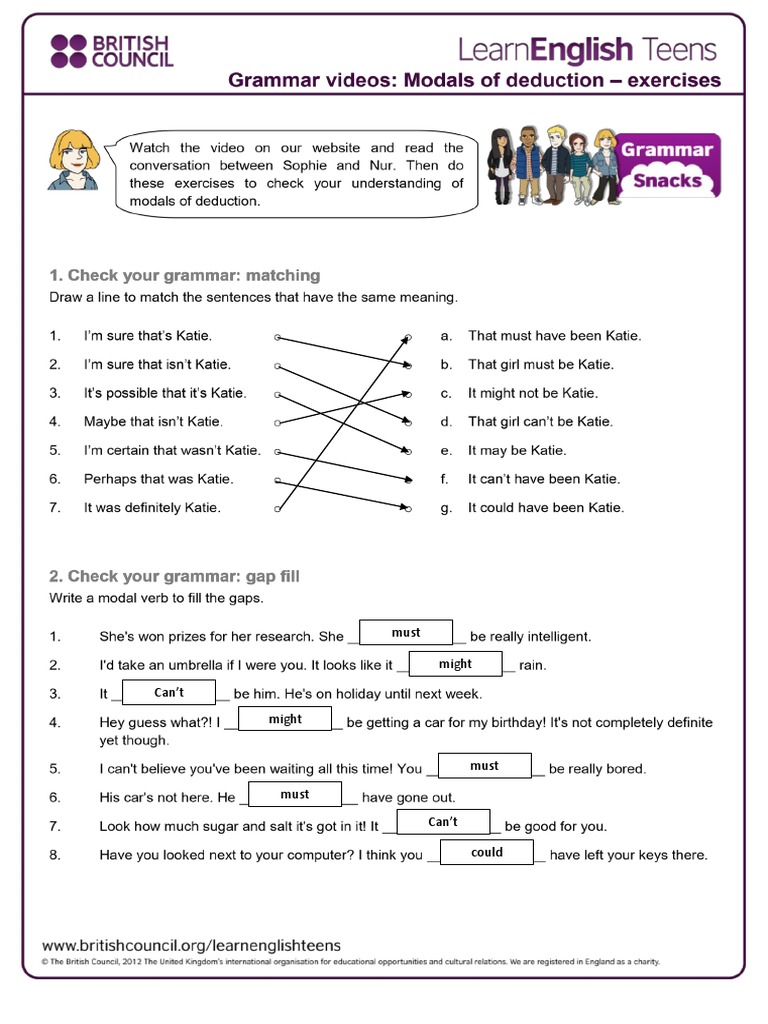 Modals of Deduction - Exercises 3 | PDF
