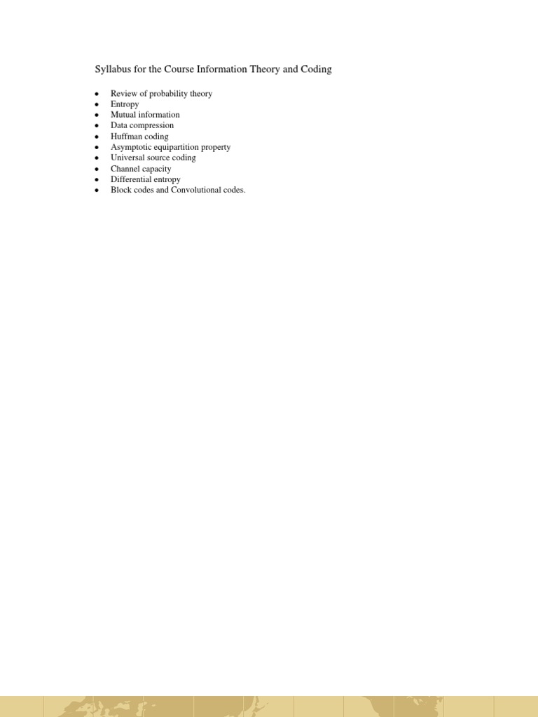 Information Theory and Coding | PDF