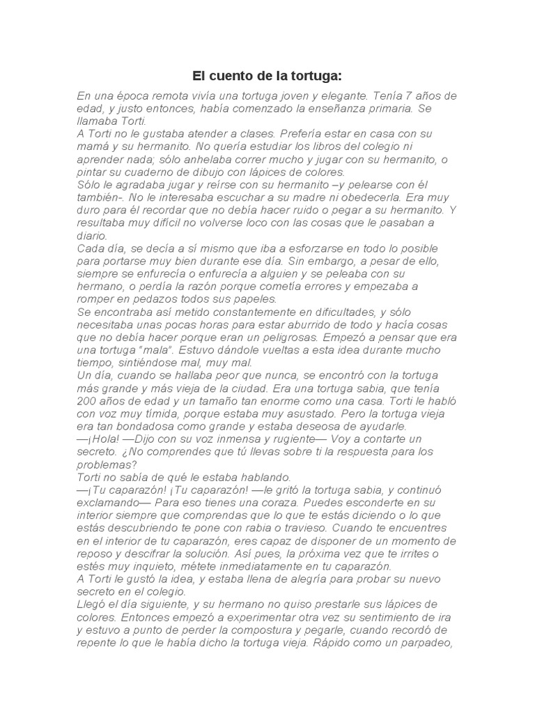 El Cuento de La Tortuga | PDF