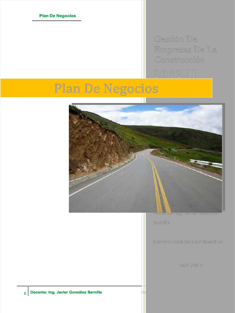 Plan de Negocio. Empresa Constructora | PDF | Responsabilidad ...