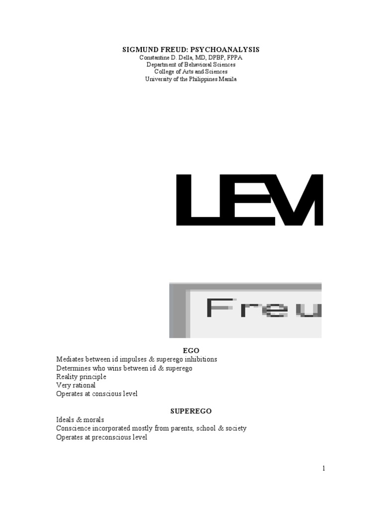Sigmund Freud | PDF | Id | Oedipus Complex