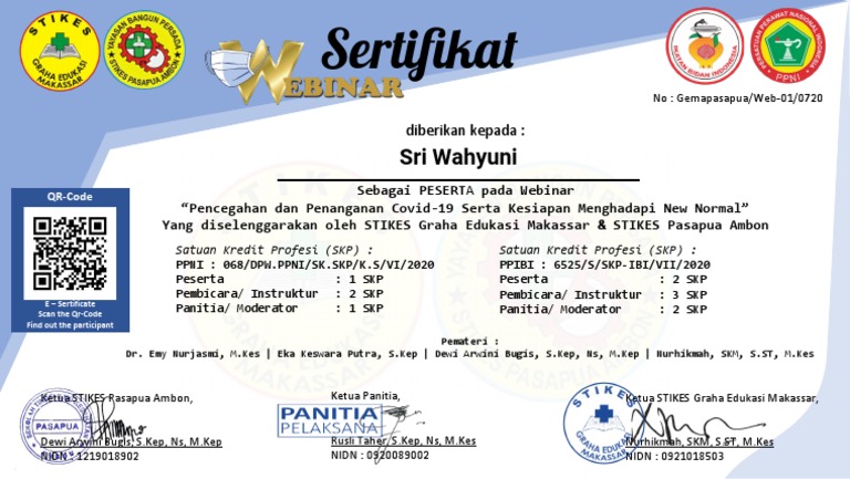 E-Sertifikat Sri Wahyuni | PDF