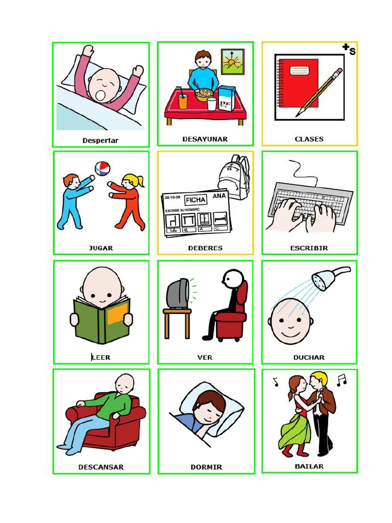 Pictogramas Acciones Niño | PDF
