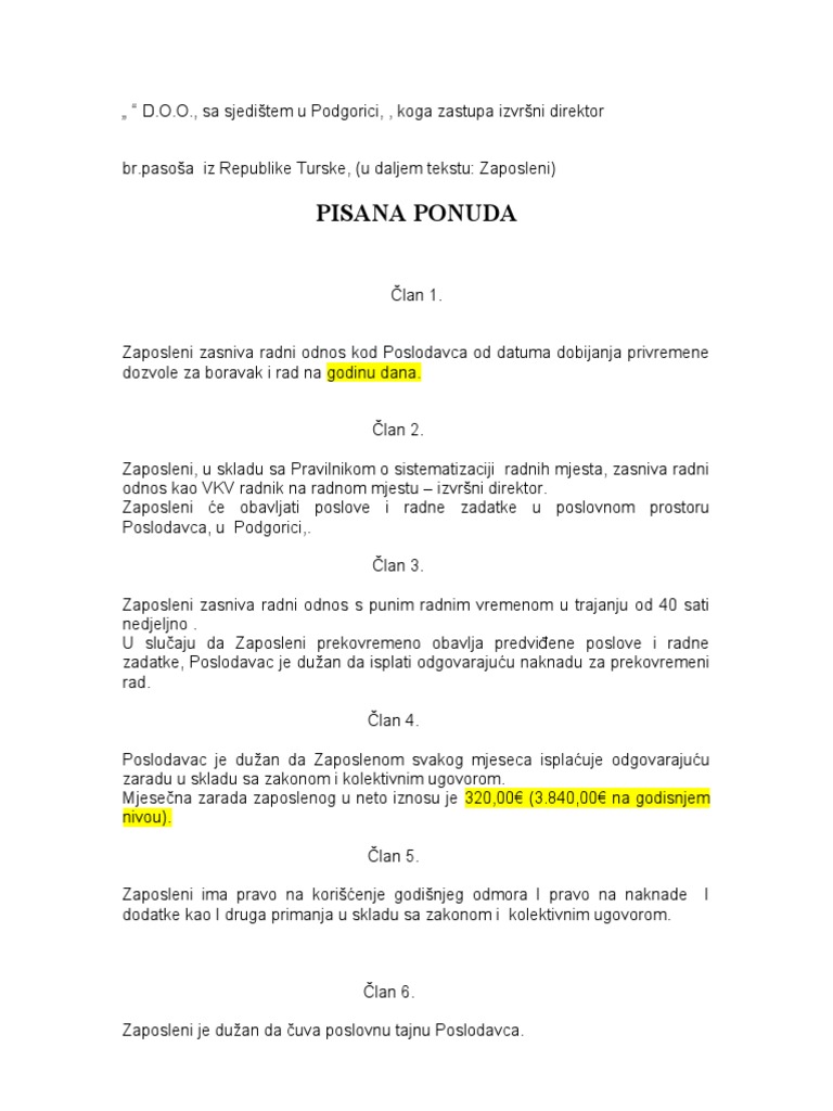 PONUDA | PDF