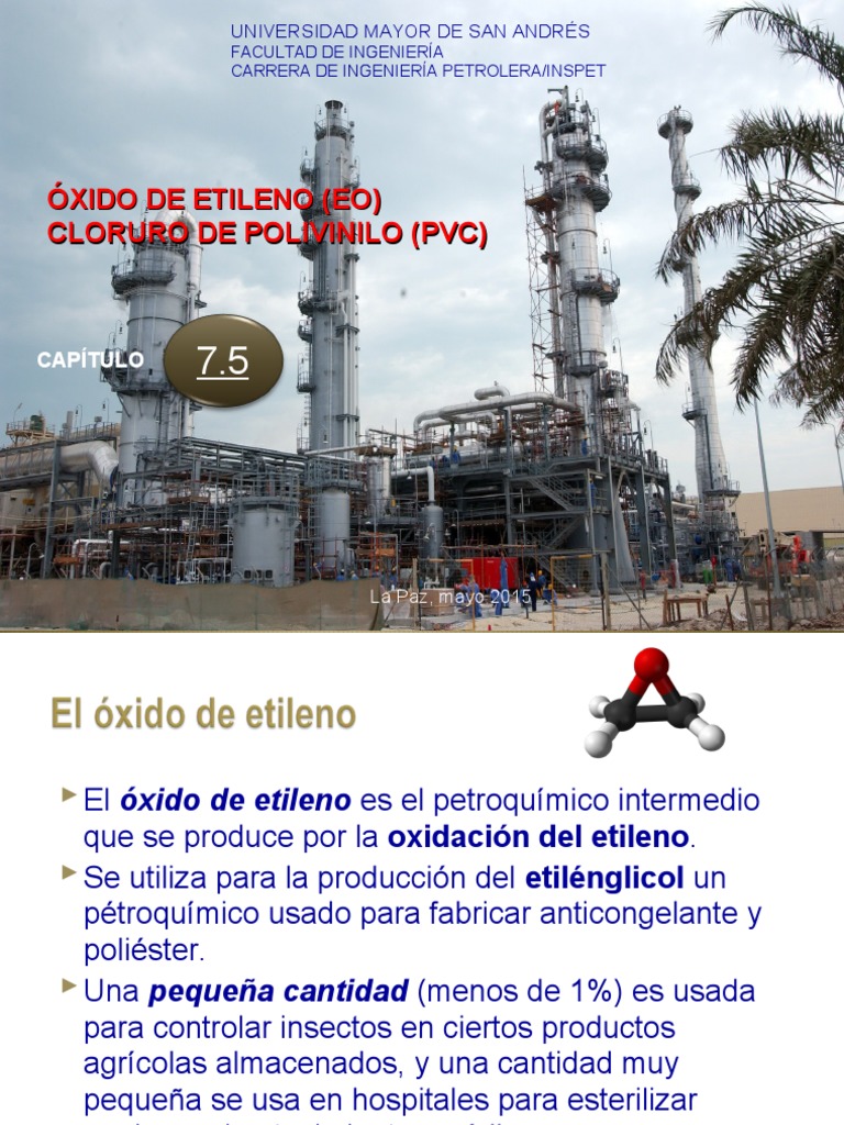 Óxido de Etileno y PVC | PDF | Cloruro de polivinilo | Química Física