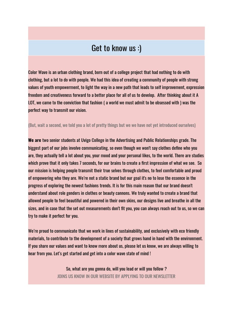 Get To Know Us | PDF | Self-Improvement | Lifestyle