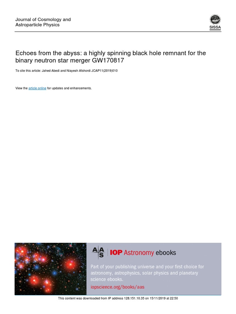 Abedi | PDF | Black Hole | Gravitational Wave