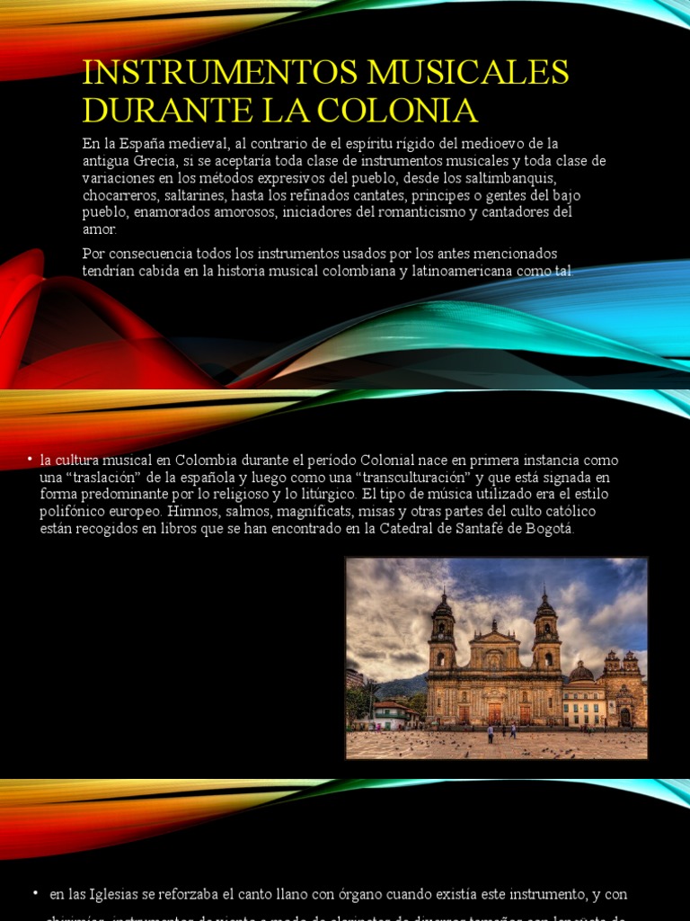 Instrumentos Musicales Durante La Colonia-Exposicion | PDF ...