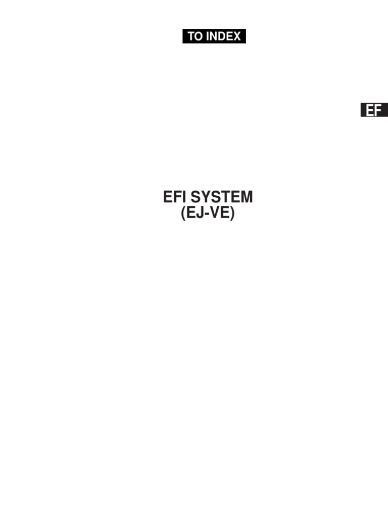 Daihatsu EJ-VE Engine EFI System | PDF | Throttle | Ignition System