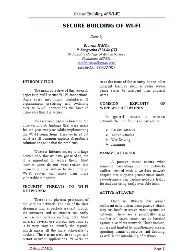 Secured WiFi | Download Free PDF | Wi Fi | Wireless Lan