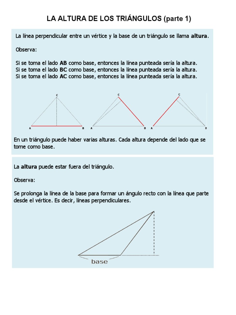 La Altura de Los Triángulos | PDF