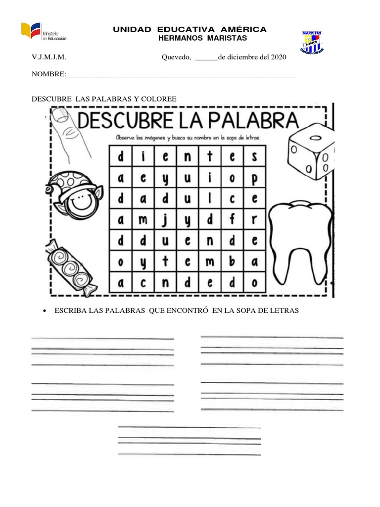 Descubre Las Palabras en La Sopa de Letras | PDF