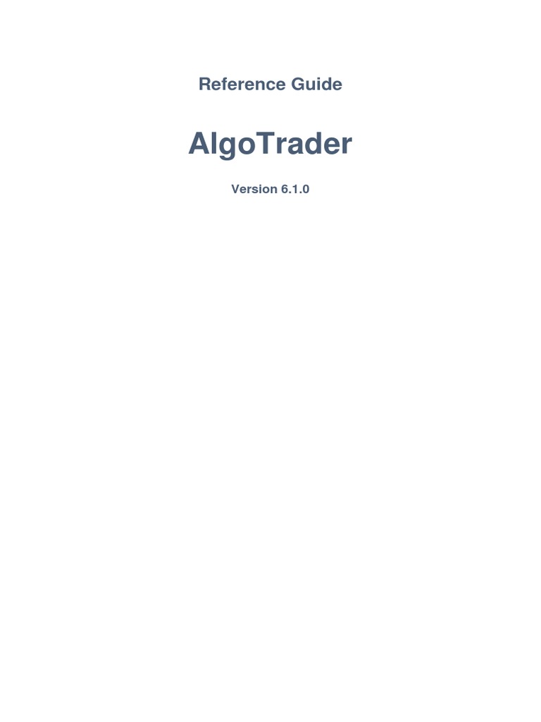 AlgoTrader Reference Documentation | PDF | Foreign Exchange Market | Option (Finance)